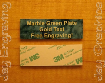 Custom Engraved 1x3 Brushed Gold Plate Adhesive Backing - Etsy