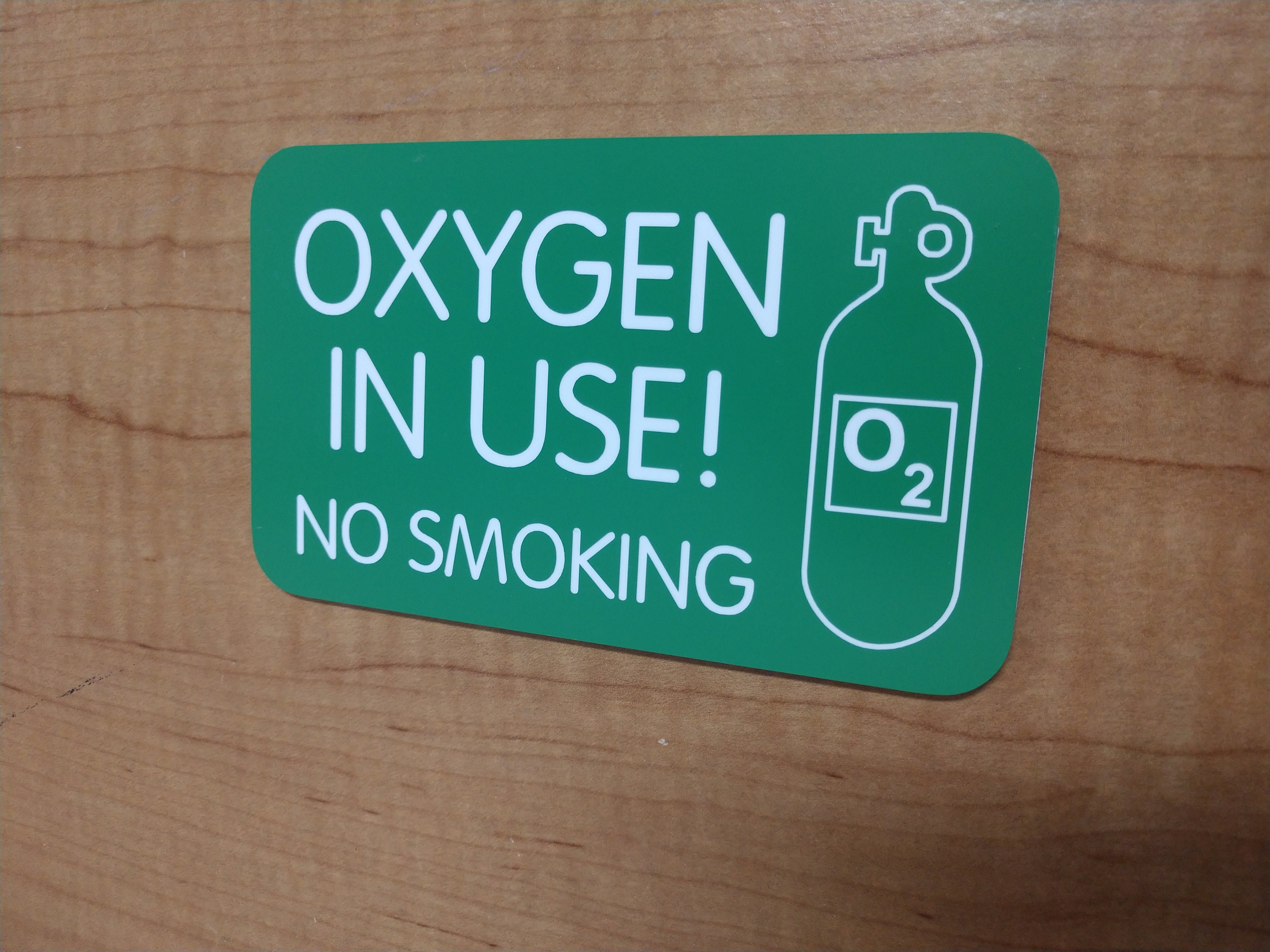 OXYGEN IN USE Engraved 3x5inch Front Door Sign House Wall - Etsy