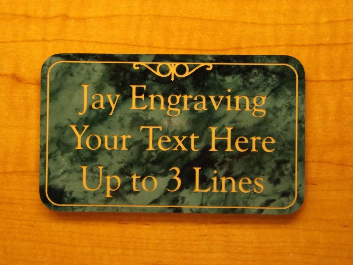 Custom Engraved 3x5 Business Home Office Suite Sign | Marble Green ...