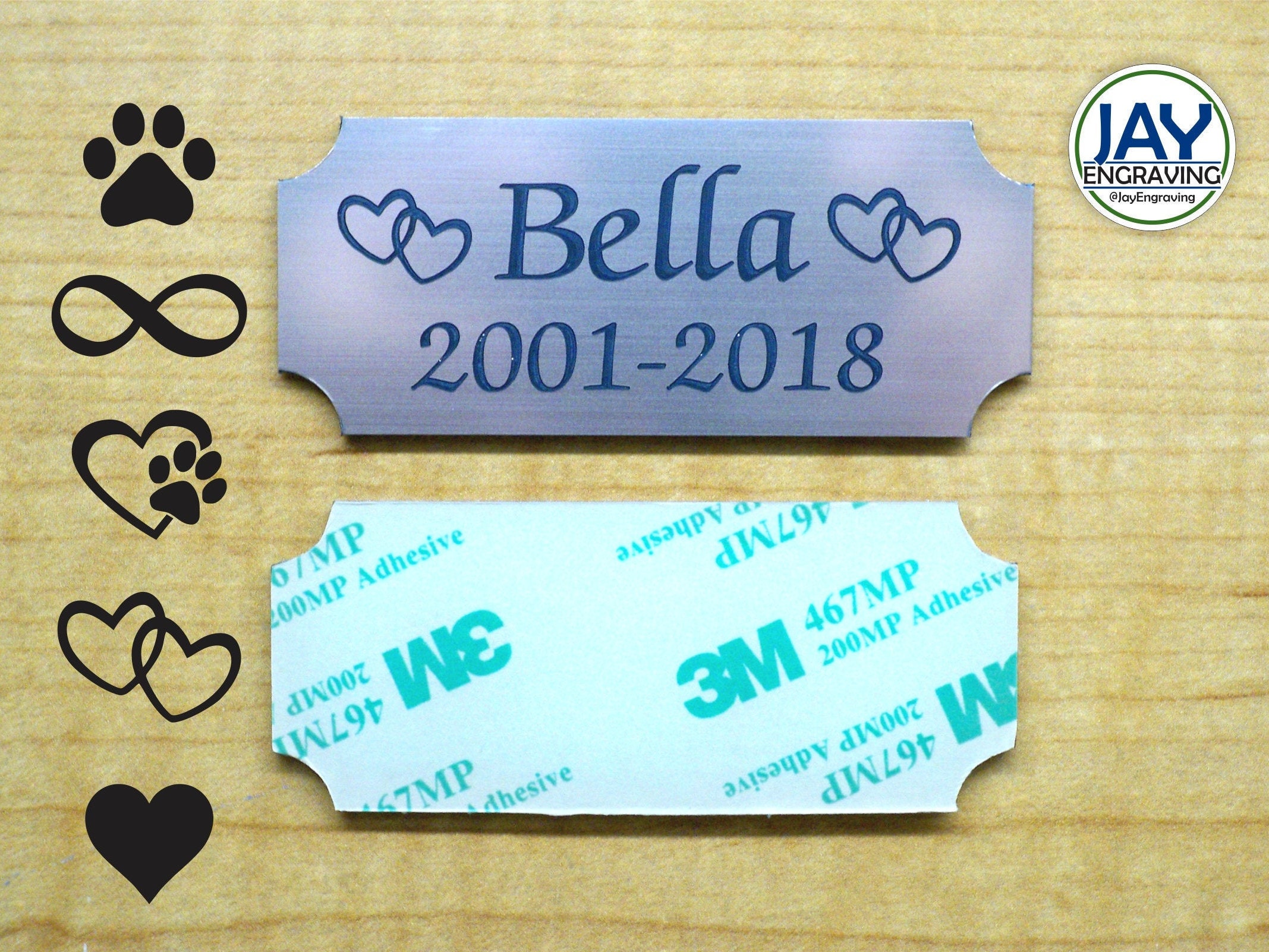 Custom Engraved 1.25x3-inch Copper Name Plate In Memory of | Etsy