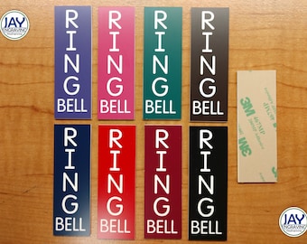 Engraved 1x3 RING BELL Front Door Bell Sign 3M Adhesive | Etsy