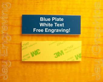 Custom Engraved 1x3 Brushed Gold Plate Adhesive Backing - Etsy