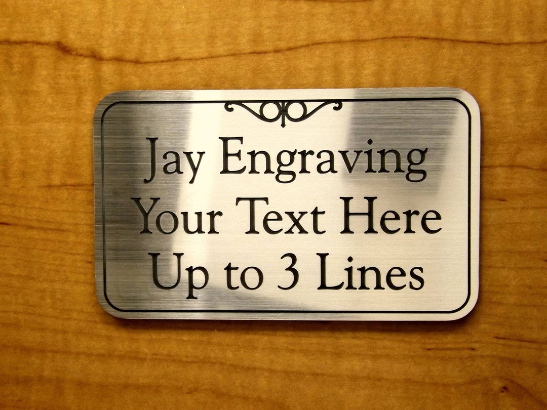 Custom Engraved 3x5 Business Home Office Suite Sign ABS Plastic Brushed ...