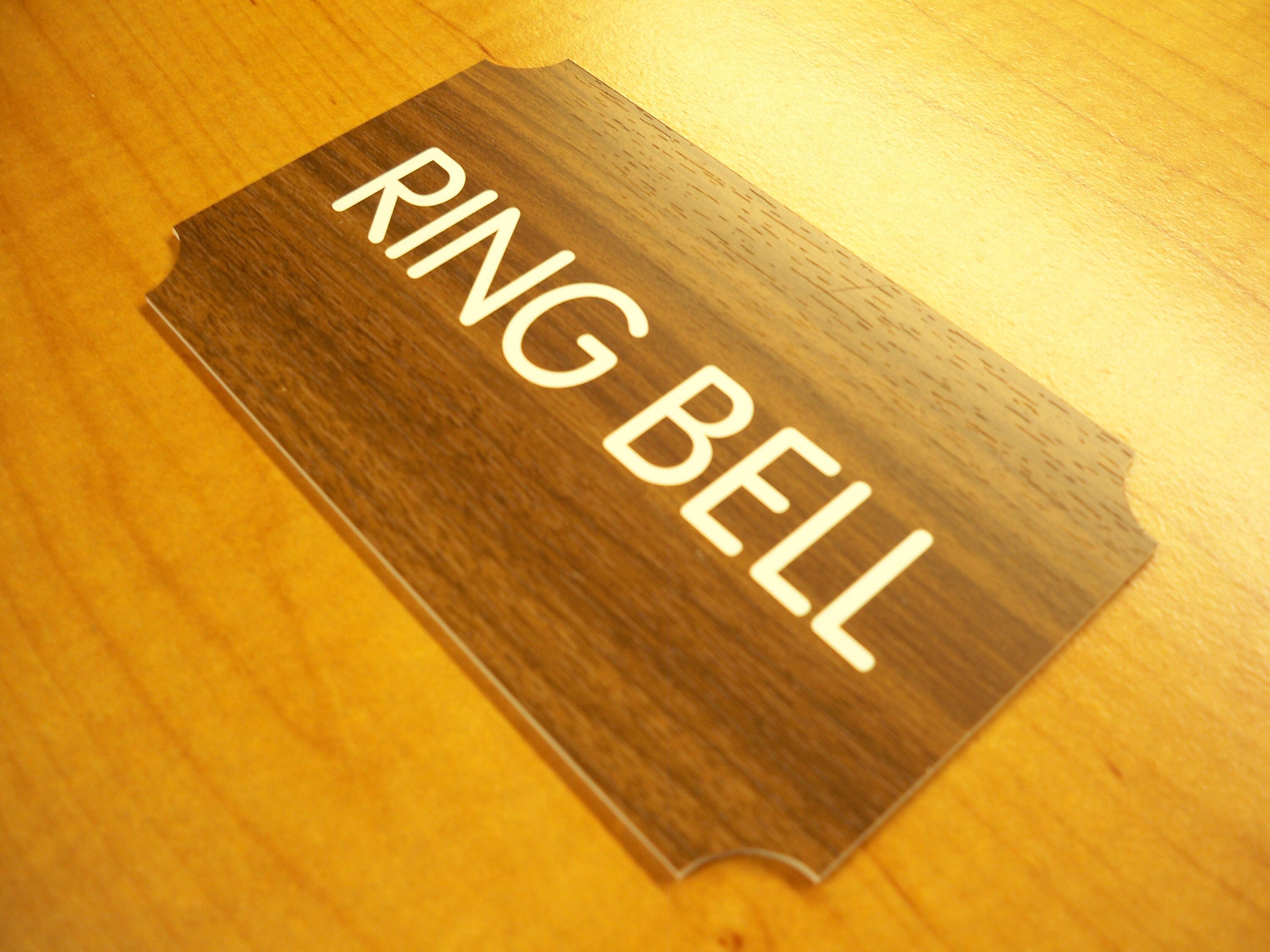 Custom Engraved 3x5 Office Sign Walnut Wood-grain Name Plate - Etsy