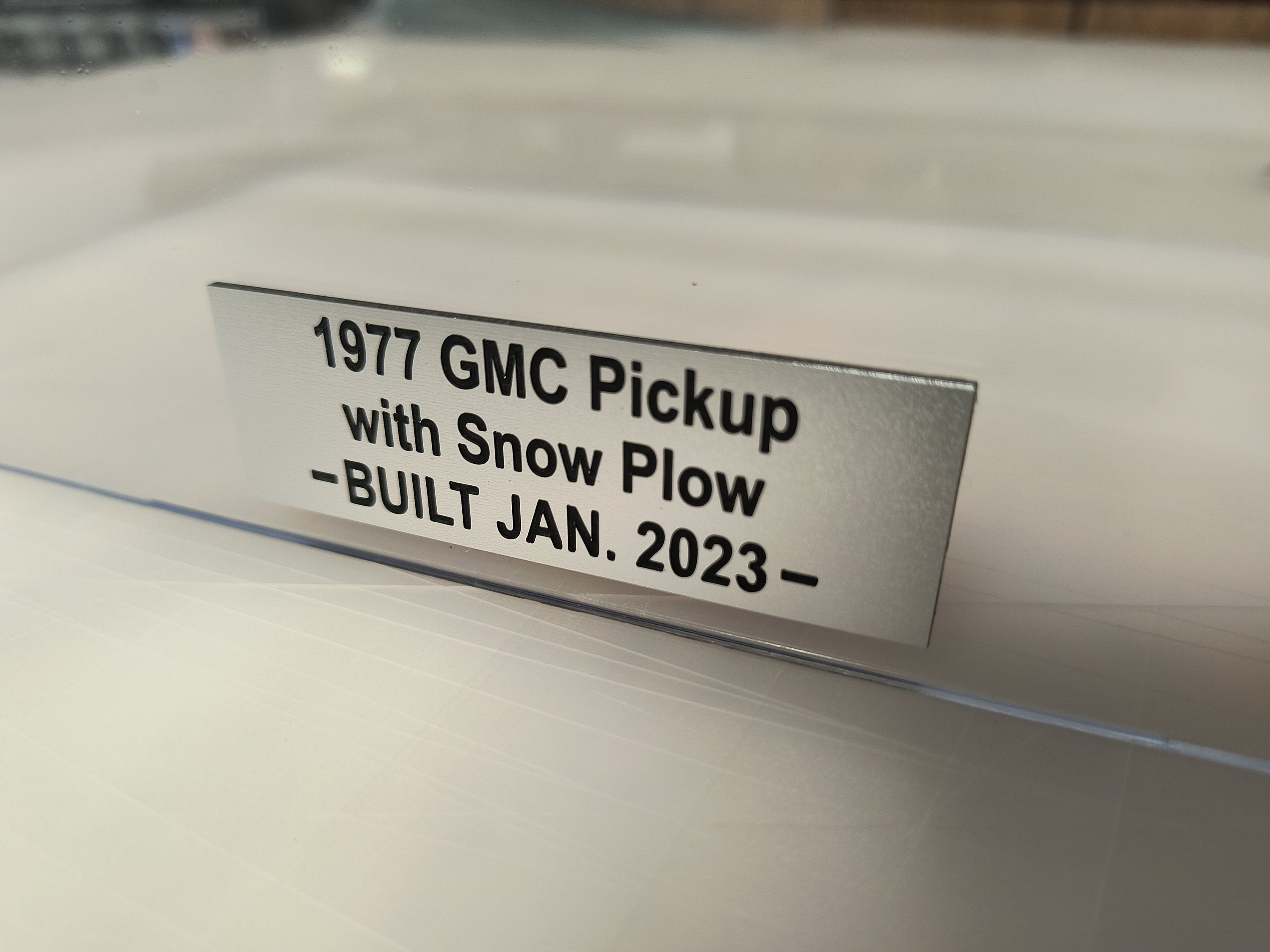 Custom Engraved 1x3 Silver Plate Plaque for Model Car Display Case ...