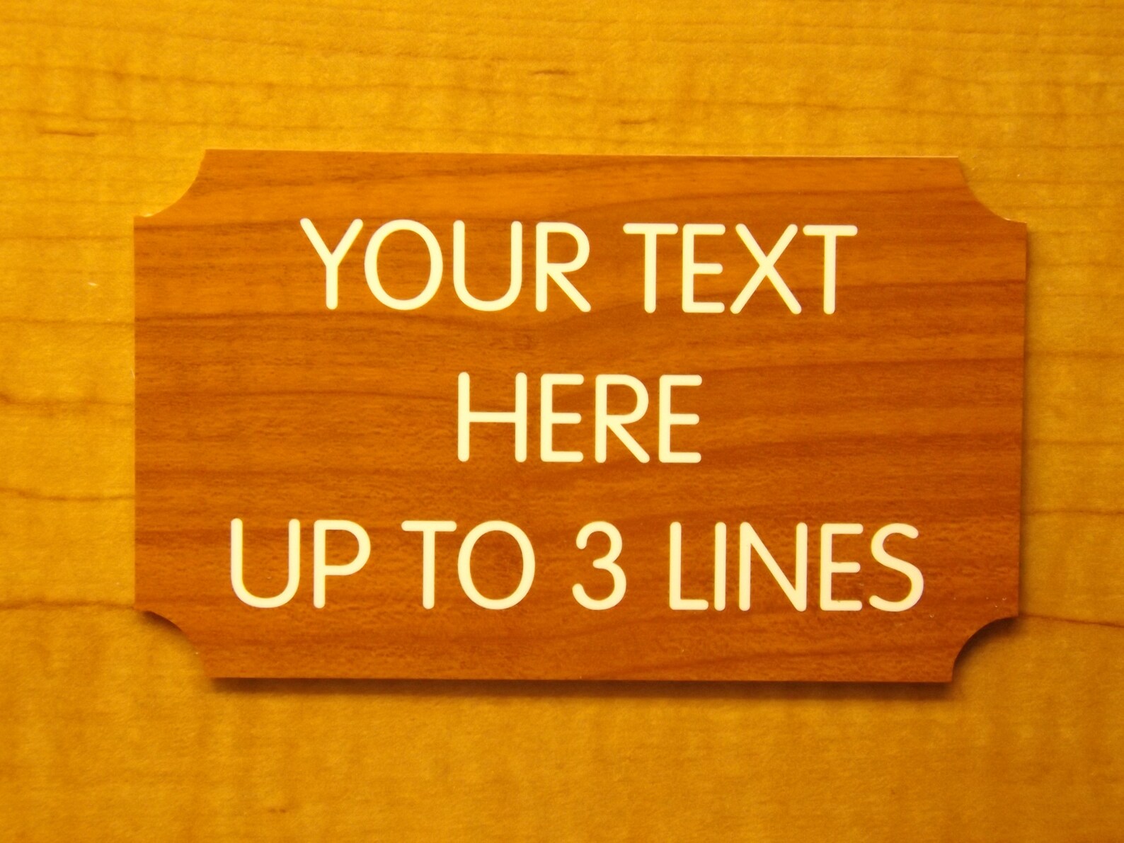 Custom Engraved 3x5 Office Sign Cherry Wood-grain Name Plate - Etsy