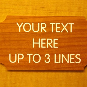 Custom Engraved 3x5 Office Sign | Cherry Wood-grain Name Plate ...