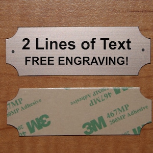 Custom Engraved 1x3 Plate With Mounting Holes and Adhesive Backing ...