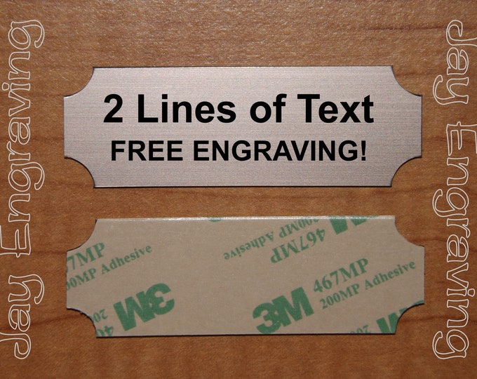 Custom Engraved 1x3 Brushed Gold Plate Adhesive Backing - Etsy