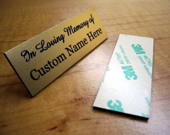 Custom Engraved 2x6 Gold in Loving Memory of Name Plate - Etsy