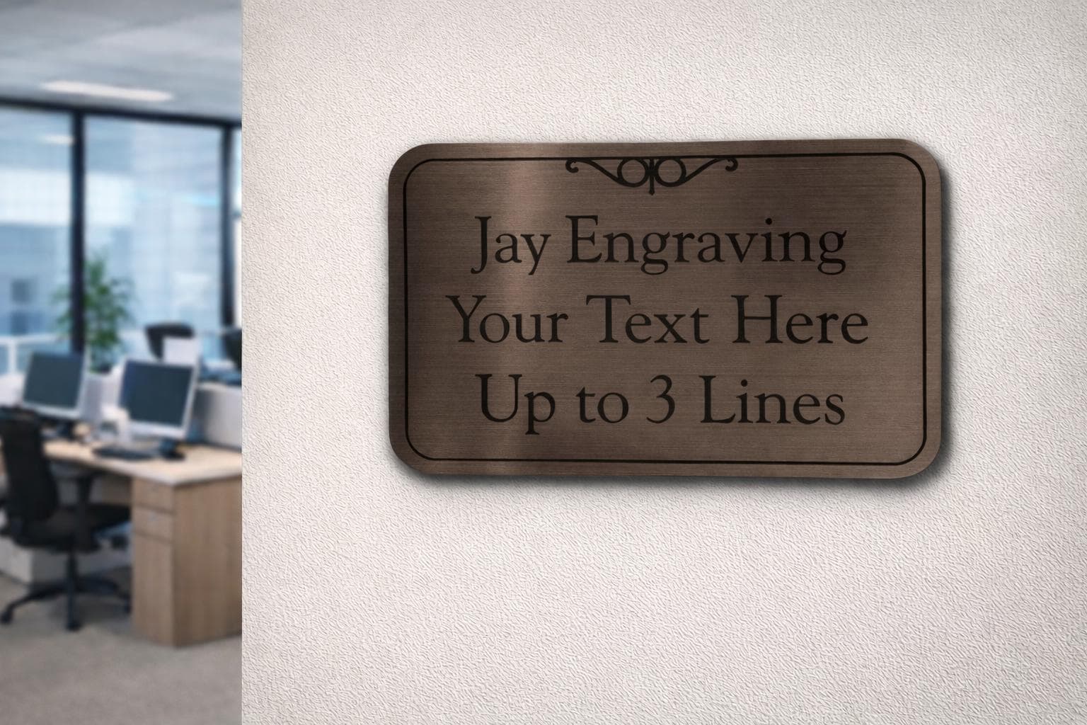 Custom Engraved 3x5 Suite Sign | Business Home Office Brushed Metal ...