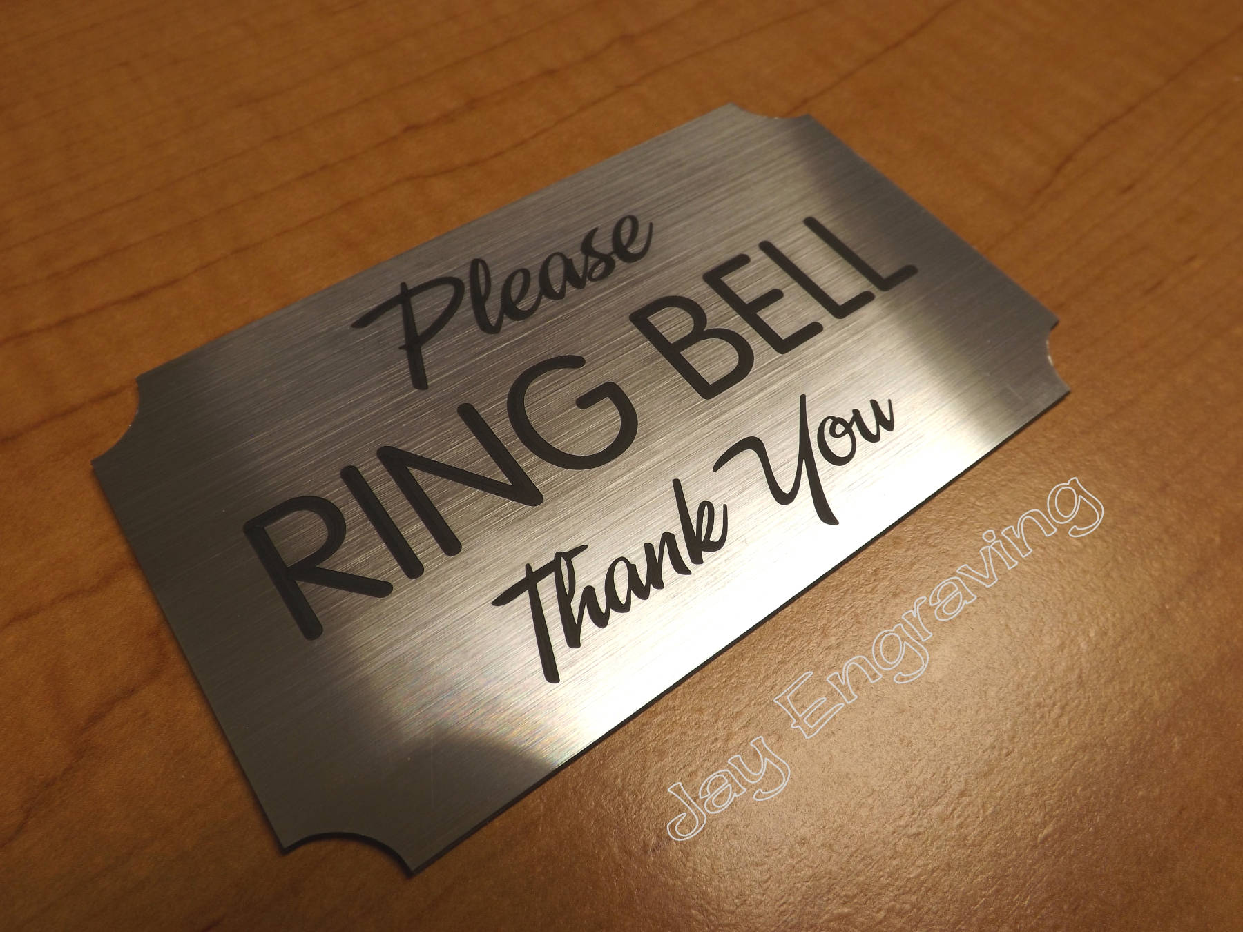 Engraved PLEASE RING BELL 3x5 Door Sign Brushed Silver - Etsy