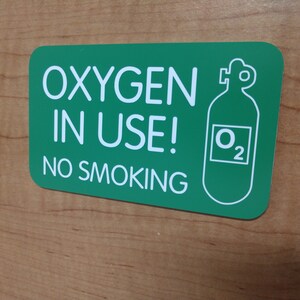 Engraved OXYGEN IN USE Front Door Sign 3x5-inch House Wall | Etsy