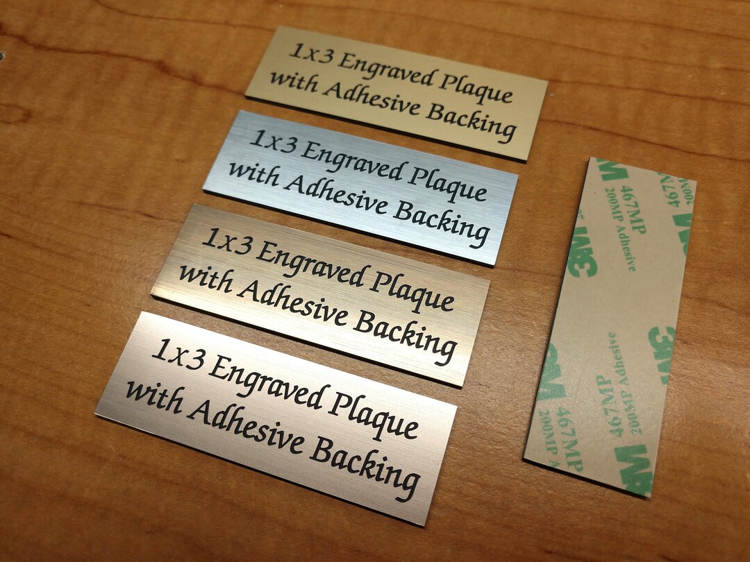 1.25x3.75 Custom Engraved Plate With Fancy Calligraphy Script Font and ...