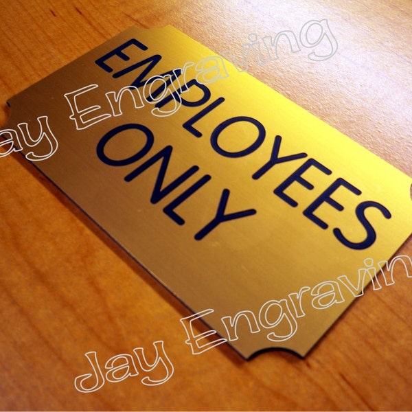 Employee Only Gold Sign - Etsy