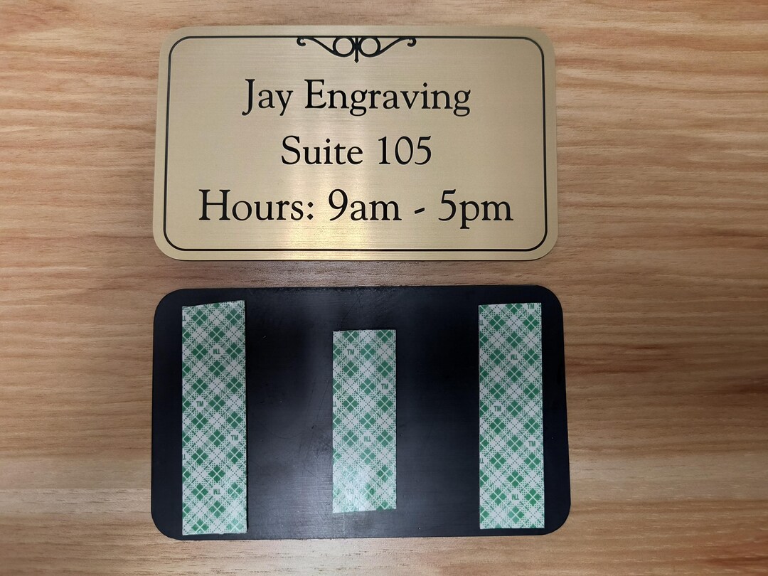 Custom Engraved 3x5 Business Home Office Suite Sign | Brushed Gold ABS ...