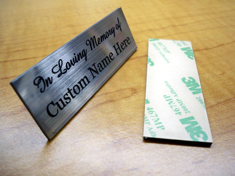Custom Engraved 1x3 Silver "in Loving Memory Of" Name Plate | Plaque ...