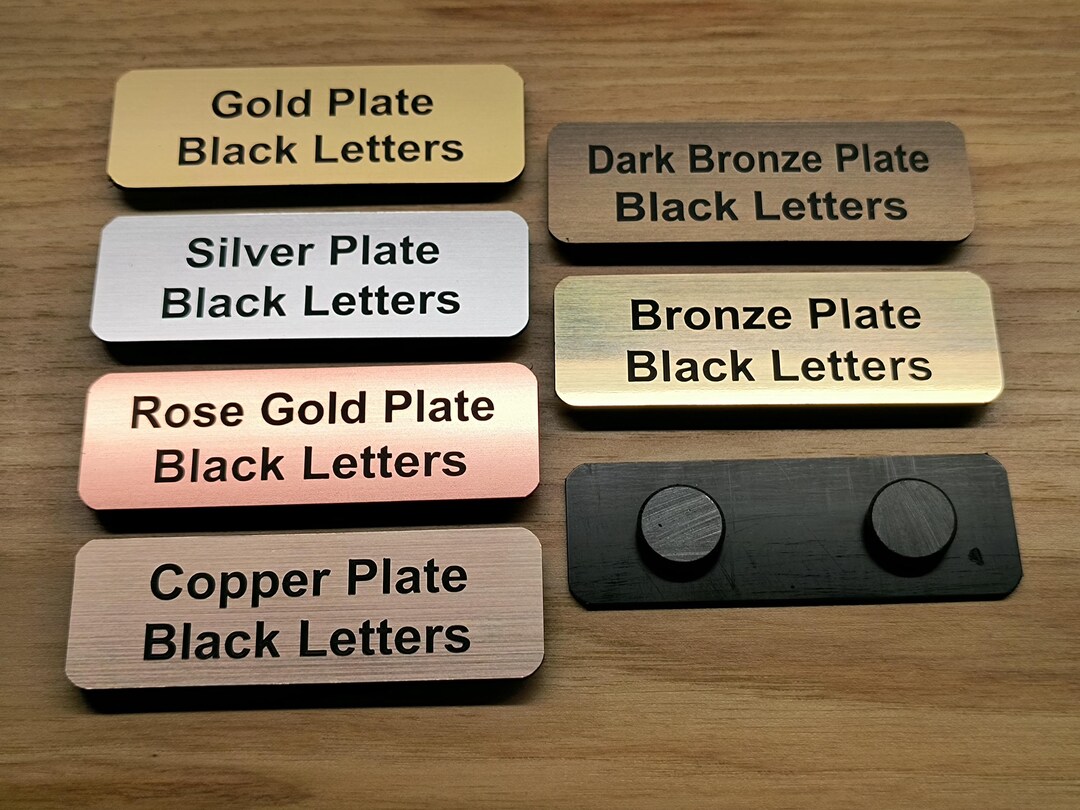 Custom Engraved 1x3 Magnetic Plate W/ 2 Magnets | Personalized ...