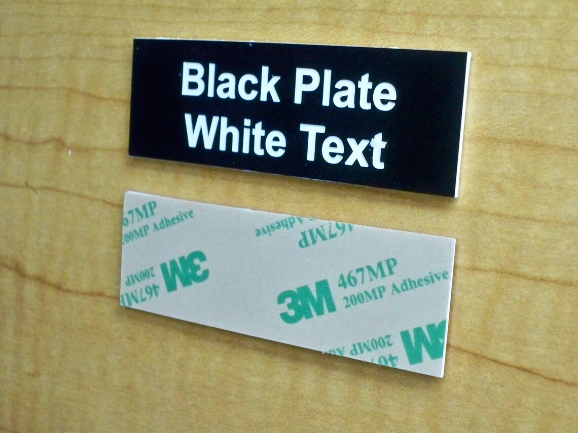 Custom Engraved 1x3 Plate adhesive Back Personalized | Etsy