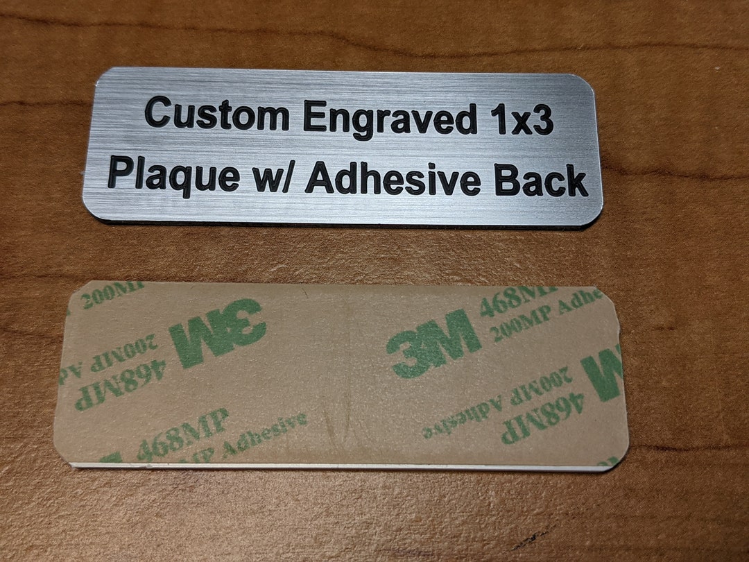 Custom Engraved 1x3 Brushed Silver Plate With Rounded Corners ...