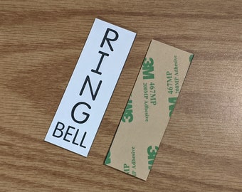 Engraved 3x1 Vertical RING BELL Doorbell Sign Adhesive | Etsy