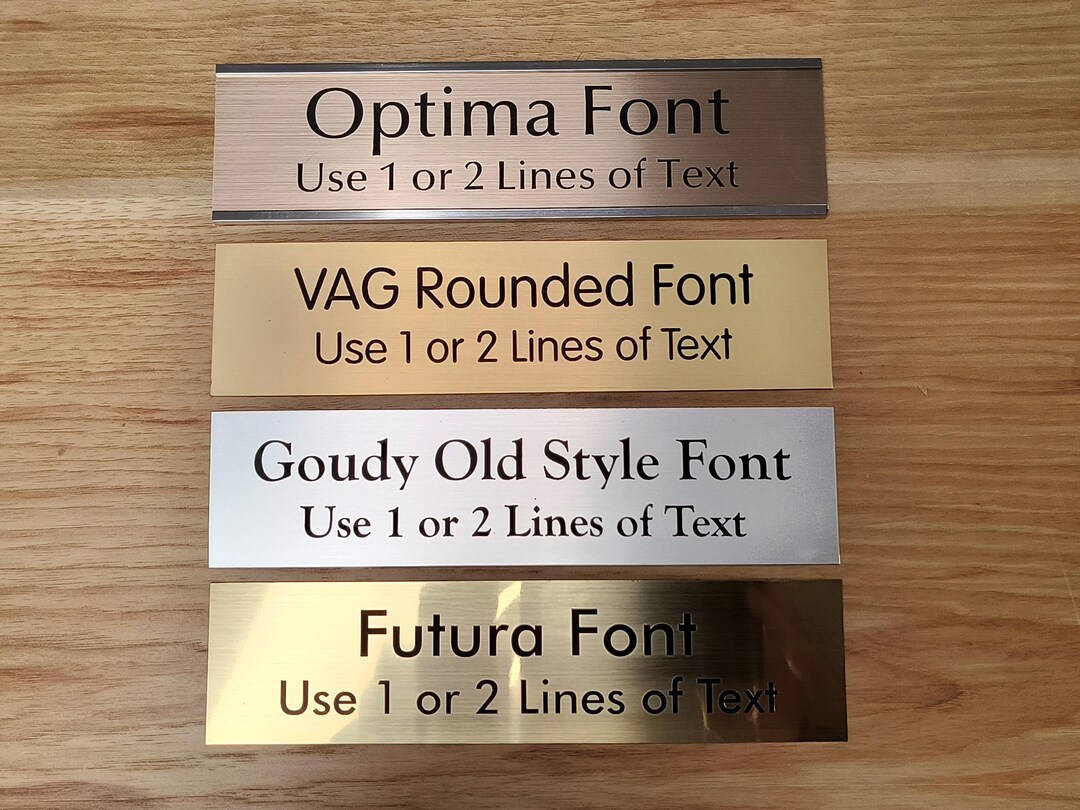 Custom Engraved 2x8 Name Plate With Silver Aluminum Metal Holder ...