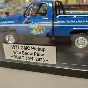 Custom Engraved 1x3 Silver Plate Plaque for Model Car Display Case or ...