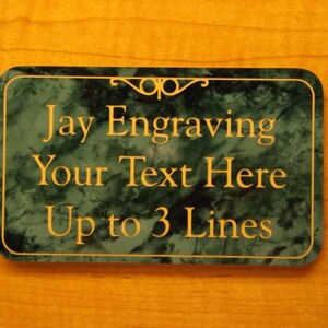 Custom Engraved 3x5 Business Home Office Suite Sign | Marble Green ...