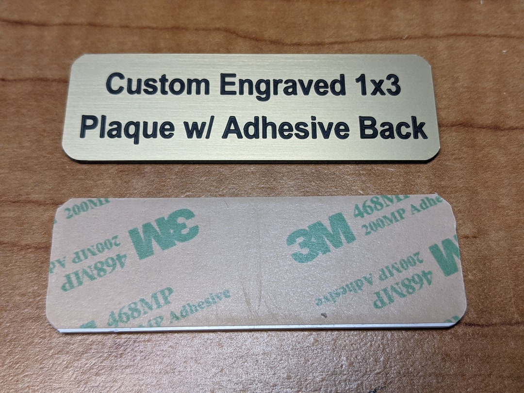 Custom Engraved 1x3 Brushed Gold Plate Plaque With Rounded Corners ...