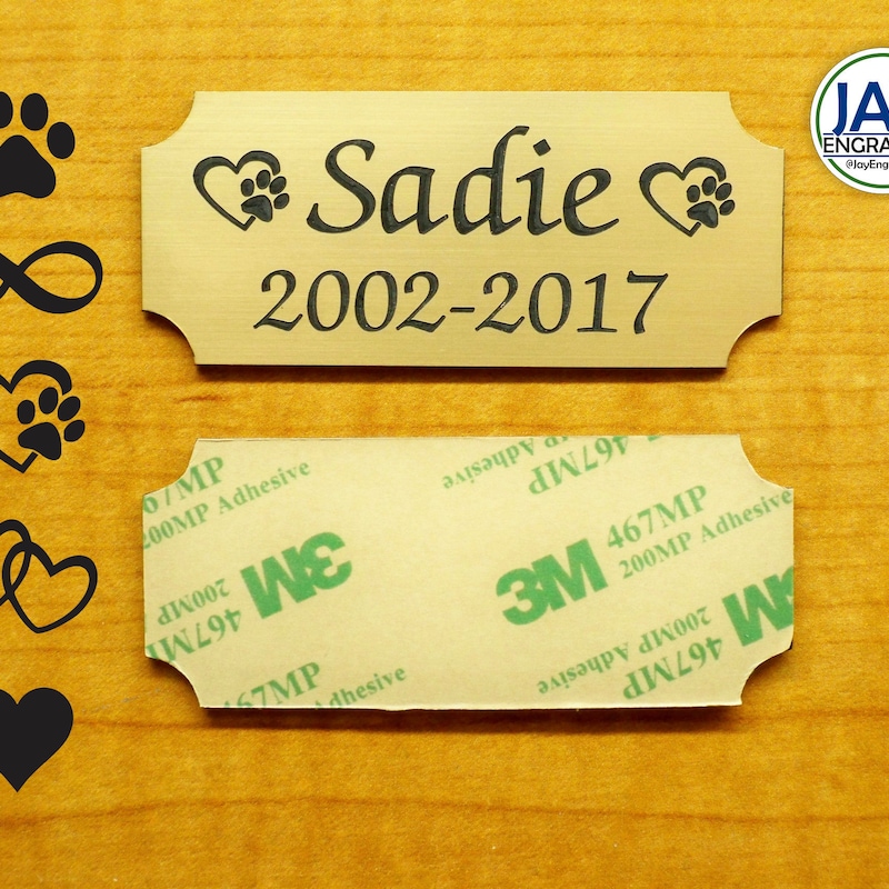 Dog Name Plate for Box - Etsy