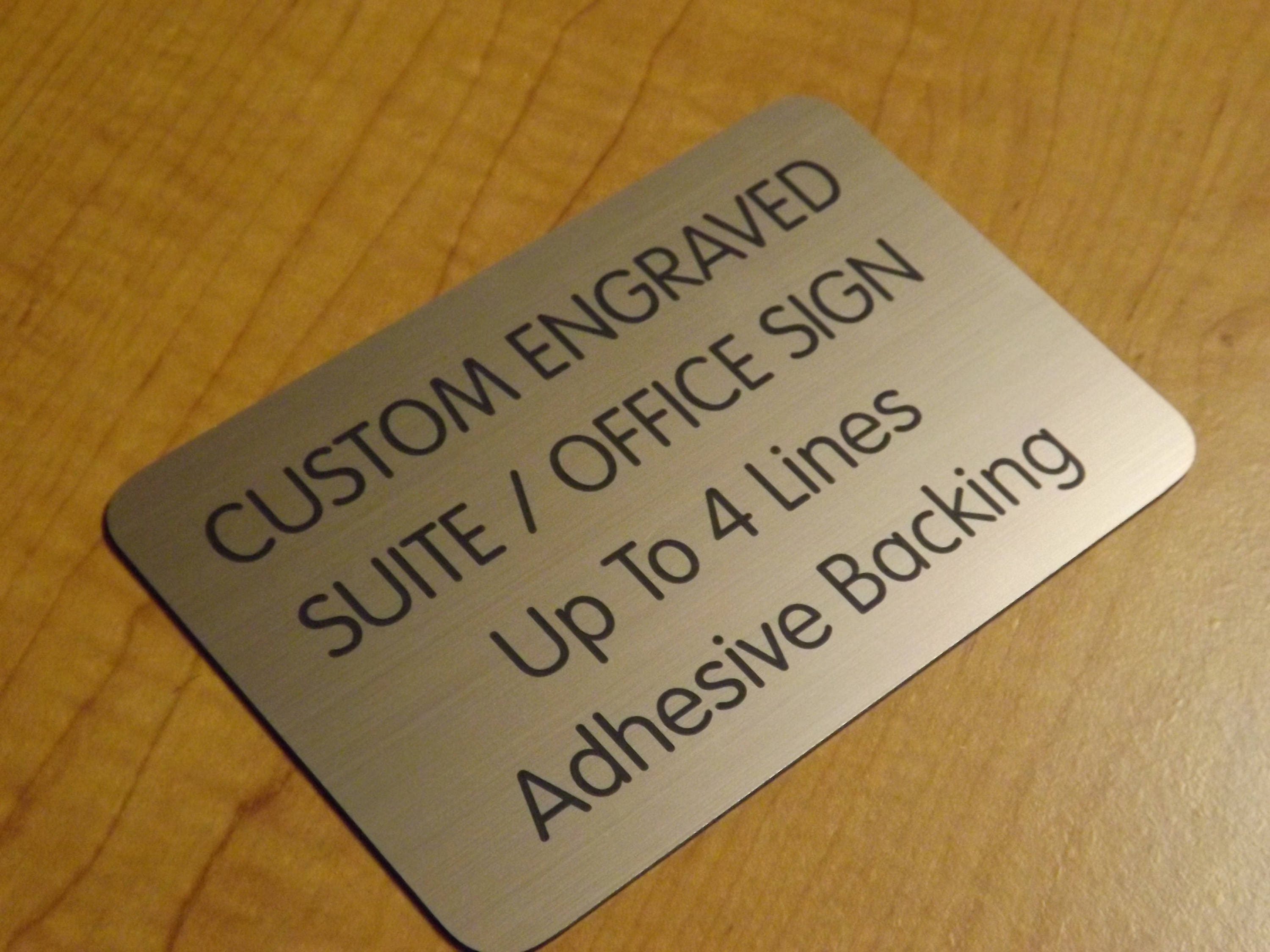 Custom Engraved 4x6 Brushed Copper Office Sign Personalized - Etsy