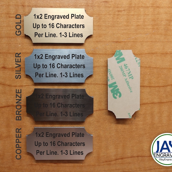 Adhesive Backed Name Plates - Etsy