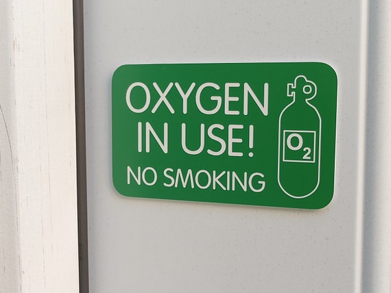 OXYGEN IN USE Engraved 3x5inch Front Door Sign House Wall | Etsy