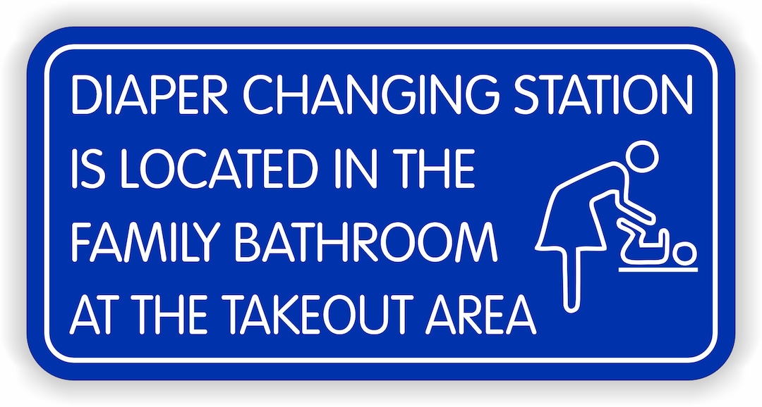 Engraved Diaper Changing Station 3x6 Sign Custom Name Plate Wall Plaque ...