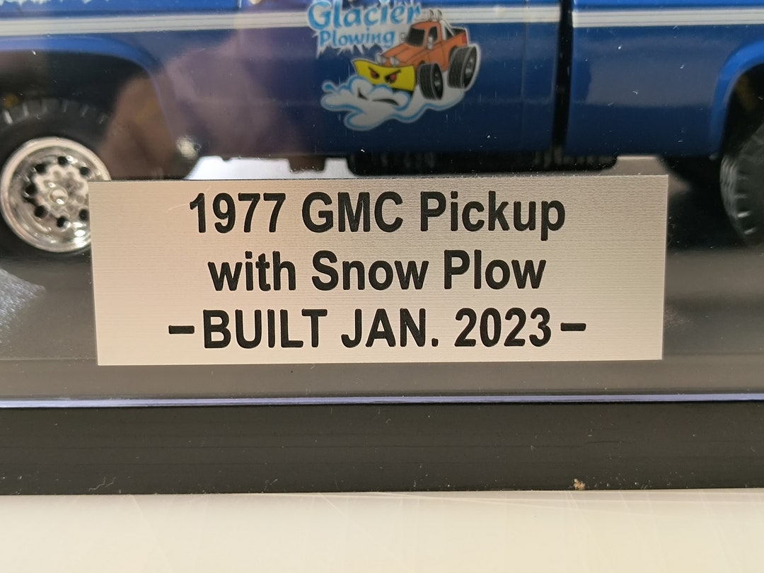 Model Car Display Case Plaque | Brushed Silver Custom Engraved 1 - 3 ...