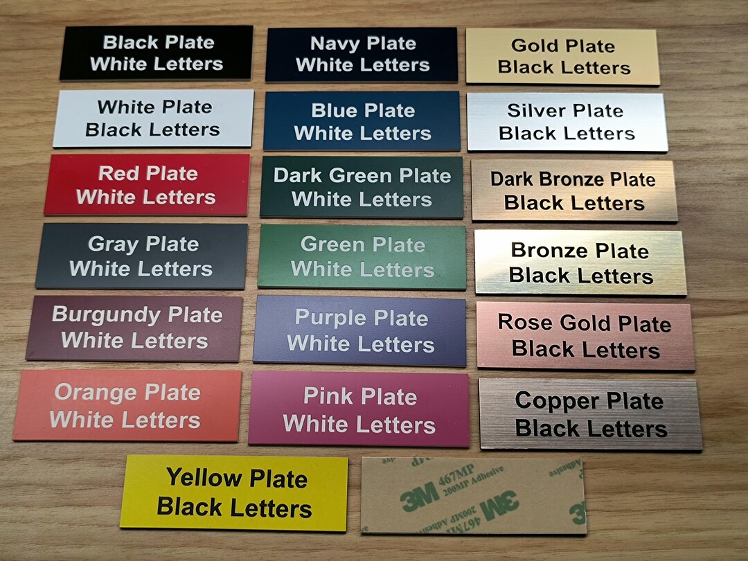 2"x4" -any Color- Custom Engraved 2x4-inch Plate Plaque | Wall Door Tag ...
