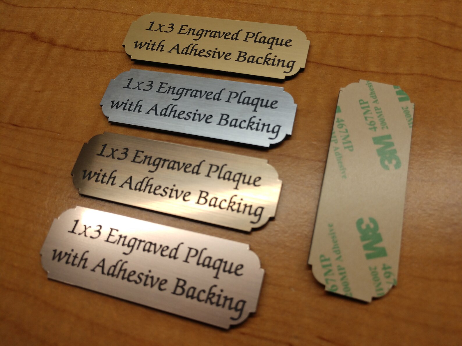 Custom Engraved 1x3 Plate With Calligraphy Script Font With Adhesive ...