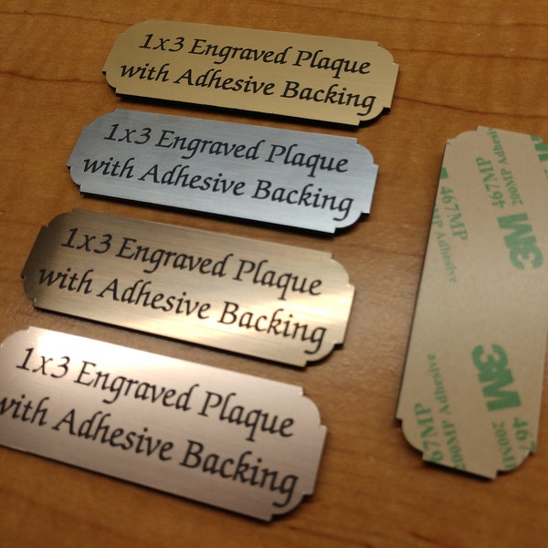 Custom Adhesive Metal Name Plate - Etsy
