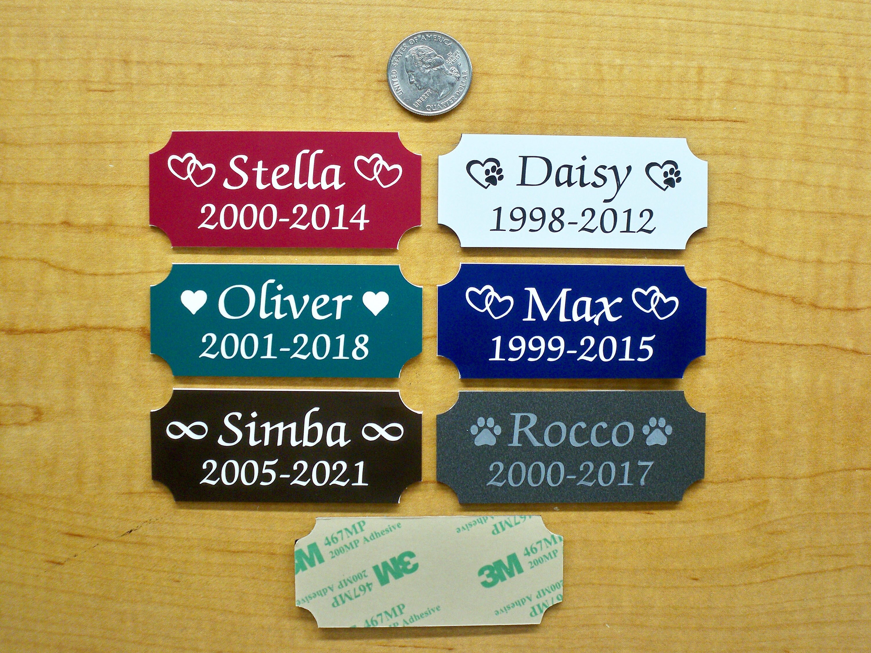 Custom Engraved 1.25x3 Inch Name Plate in Memory of Plaque - Etsy