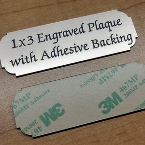 Custom Engraved 1x3 Plate With Calligraphy Script Font With Adhesive ...