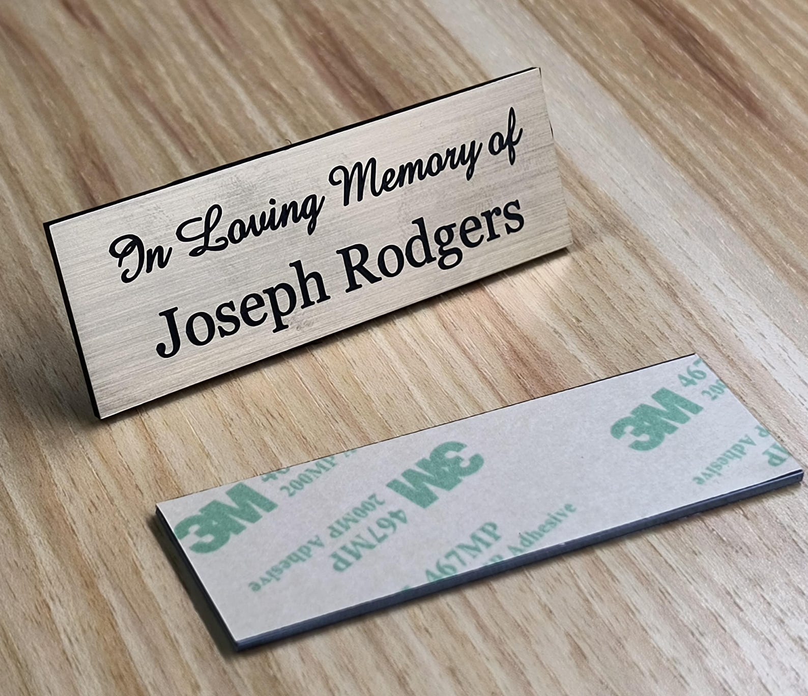Custom Engraved 2x6 Gold in Loving Memory of Name Plate Plaque Urn ...
