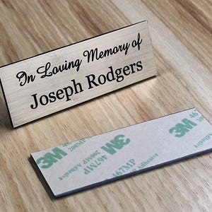 Custom Engraved 2x6 Gold in Loving Memory of Name Plate Plaque Urn ...