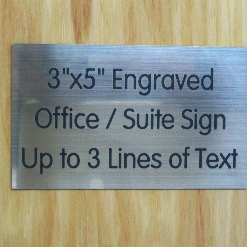 Engraved Metal Sign - Etsy