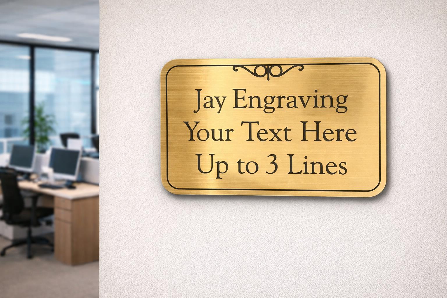Custom Engraved 3x5 Suite Sign | Business Home Office Brushed Metal ...
