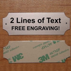 Custom Engraved 1x3 Copper Plate With 2 Mounting Holes + 3M Adhesive ...