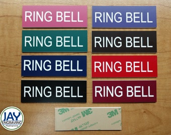 Engraved 1x3 RING BELL Front Door Bell Sign 3M Adhesive | Etsy