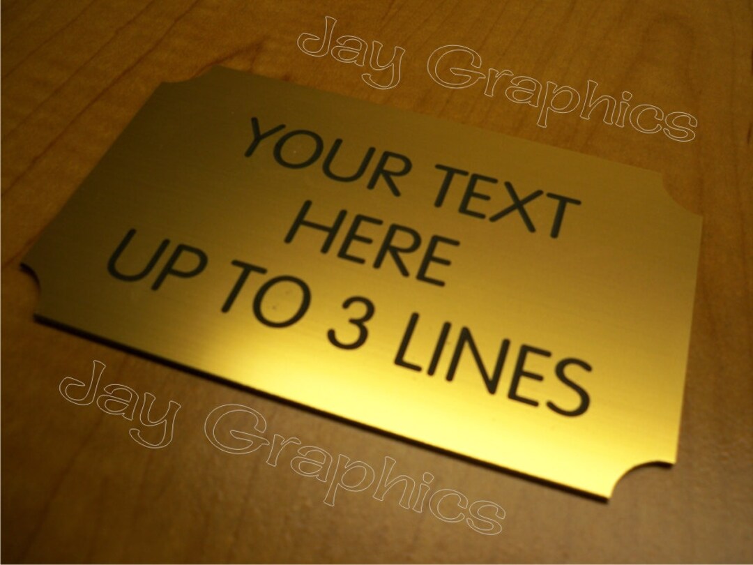 Custom Engraved 3x5 Office Sign | Brushed Gold Name Plate ...