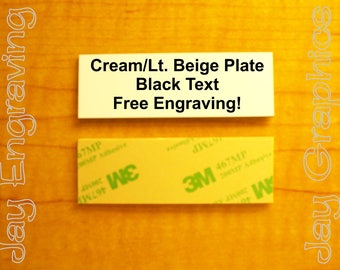 Custom Engraved 1x3 Brushed Gold Plate Adhesive Backing - Etsy