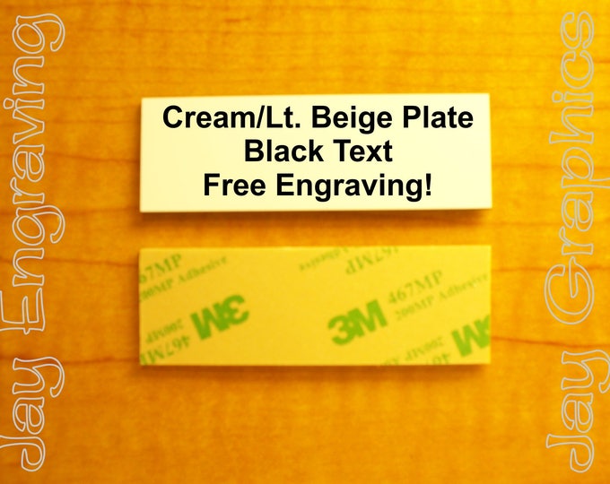 Custom Engraved 1x3 Brushed Gold Plate Adhesive Backing - Etsy