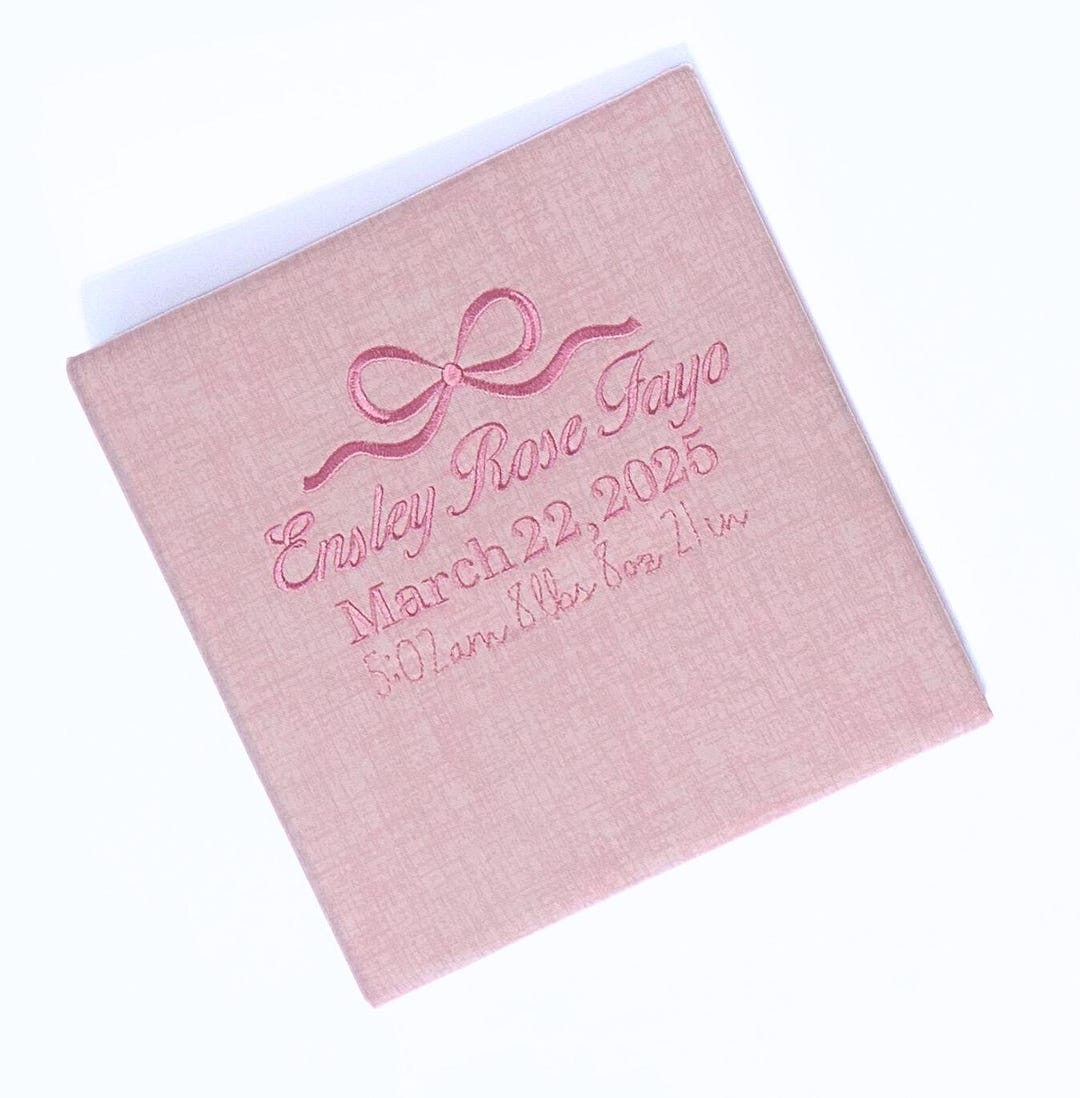 Personalized Gingham Baby Book Binder: Monogrammed Memory Scrapbook ...
